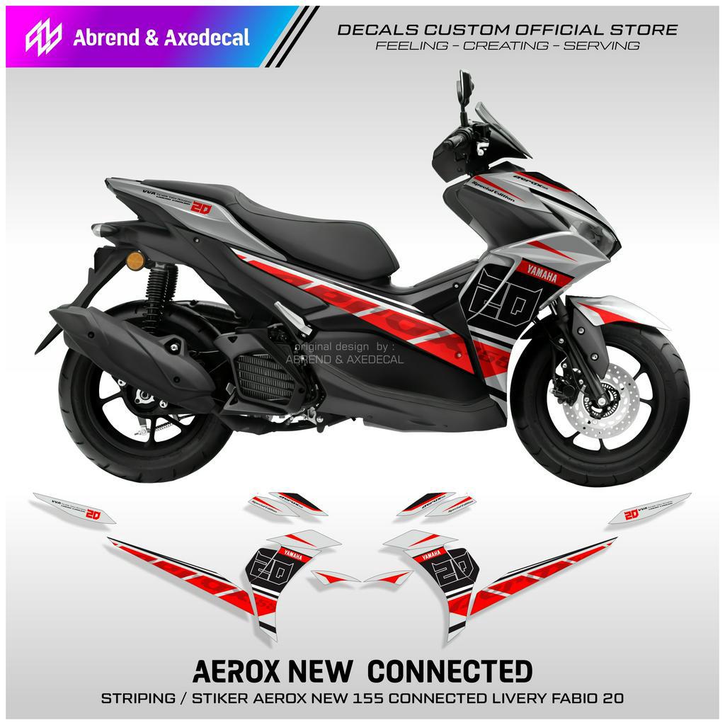 Jual Striping Aerox New Connected Livery Fabio 20 / Stiker Motor Yamaha ...