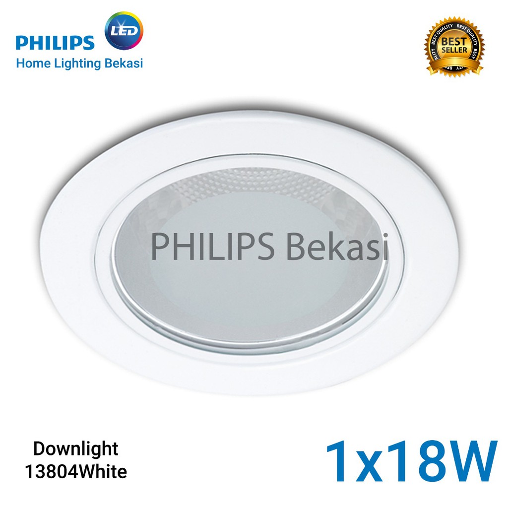 Jual Philips Lampu Downlight 4 inch 13804 Putih Cover Glass | Shopee ...