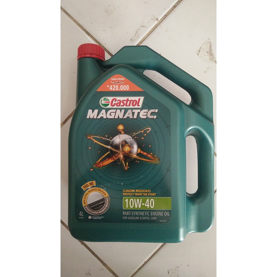 Jual Oli Mesin Mobil Castrol Magnatec 10W-40 4 Liter Original | Shopee ...