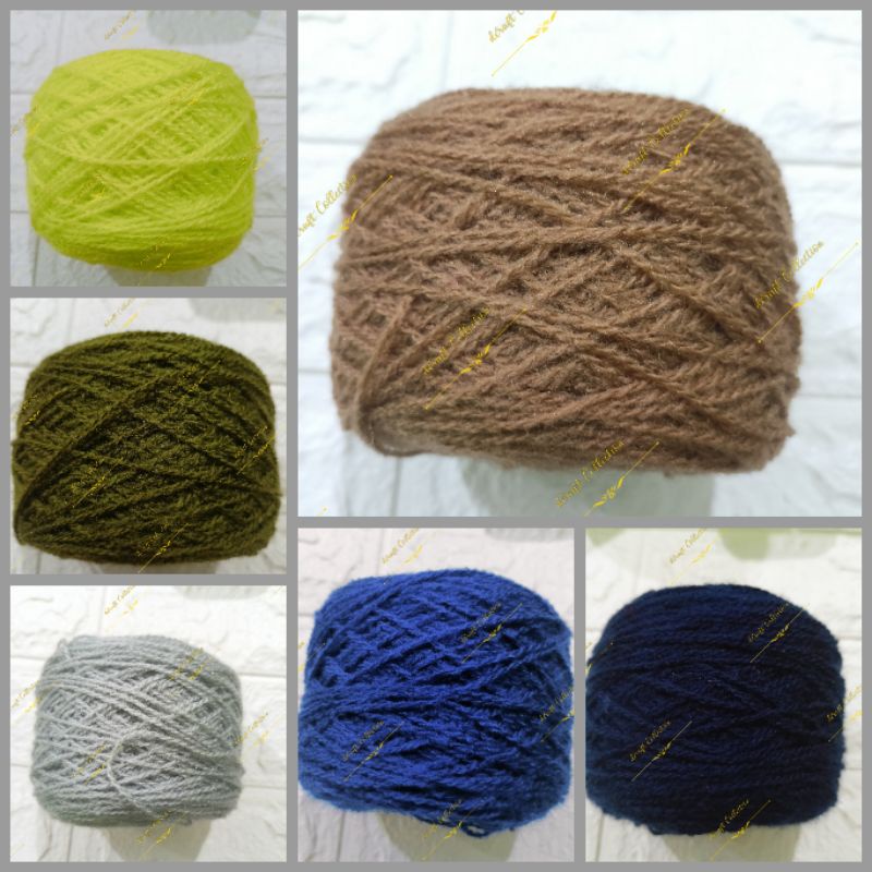 Jual 30GRAM Benang Siet / Benang Wol / Benang Kristik Gulungan Sedang ...
