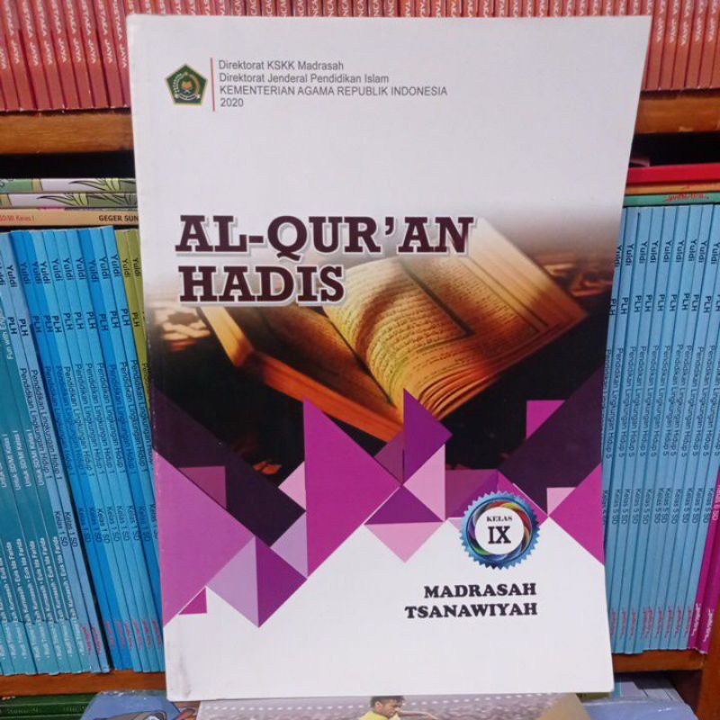 Jual qurdis kelas IX al'quran hadis kelas 9 buku qurdis kelas 3 mts ...