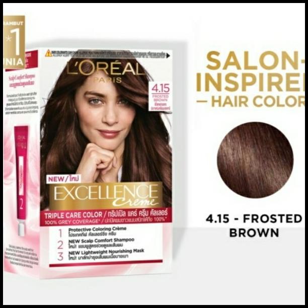 Jual Loreal Paris Excellence Creme Frosted Brown 4.15 - Semir Rambut ...