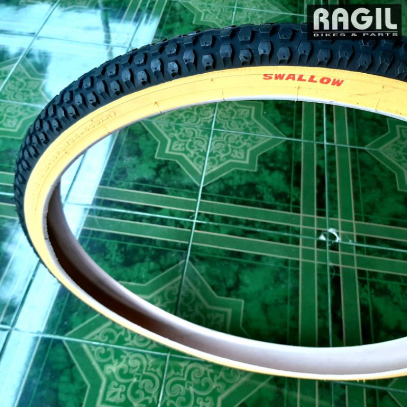 Jual BAN LUAR SEPEDA 26 x 1.75 26x1.75 SWALLOW HITAM KUNING KASAR KOTAK MTB FEDERAL MINI ...