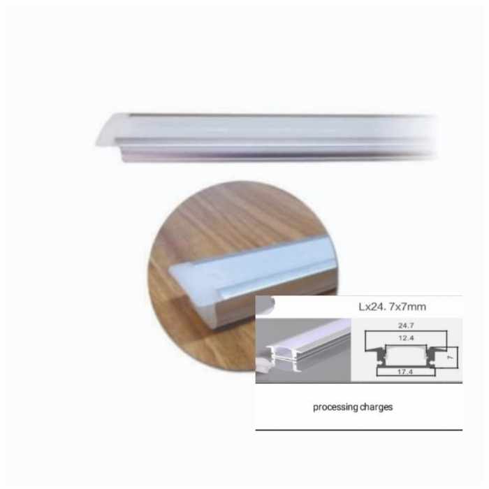 Jual Housing LED Strip Alumunium U Channel Inbow Tanam Doft Cover 2M ...