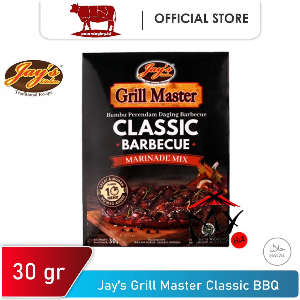 Jual Bumbu Steak Jay's Grill Master Classic Barbeque Marinade Mix/ 30 ...