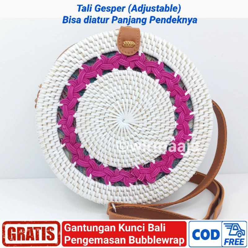 Jual Tas Rotan Bulat Ulir Warna 20cm, Free Bubblewrap | Shopee Indonesia