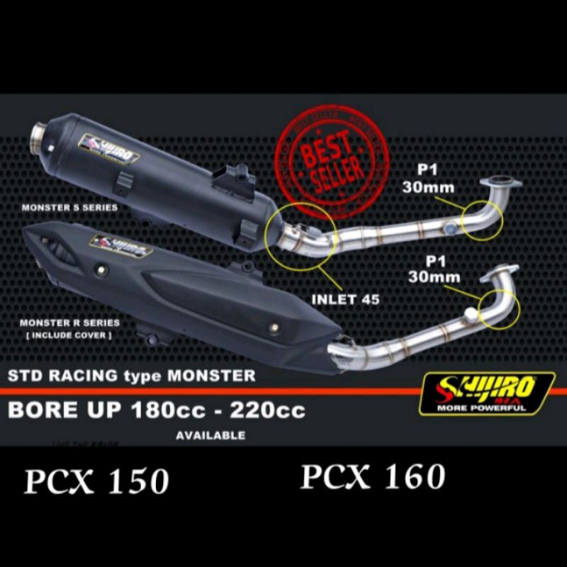 Jual Knalpot Standar Racing PCX150 PCX 160 ADV 150 ADV 160 type MONSTER ...