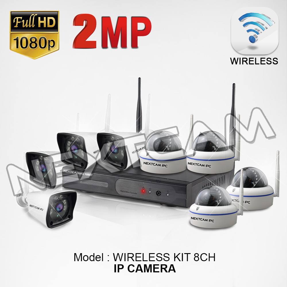 Jual Nextcam Paket Wireless Kit NVR KIT/WIRELESS KIT Ipcam 1080P 8 ...
