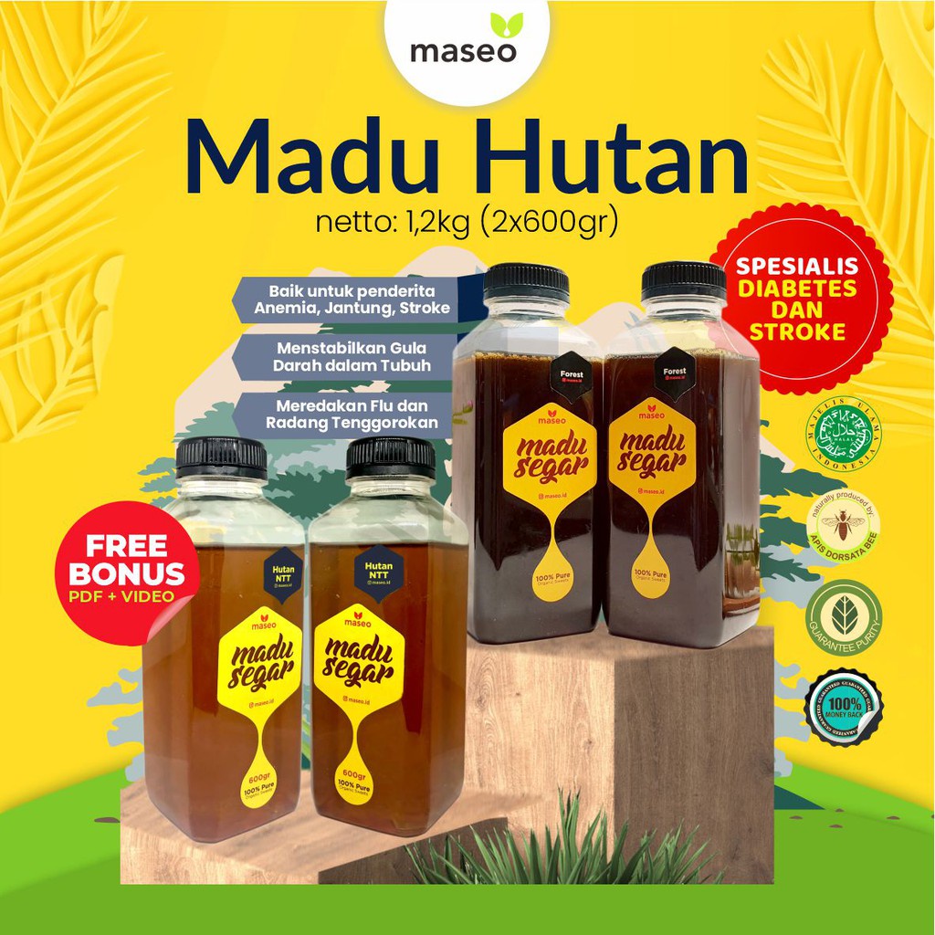 Jual PAKET HEMAT Madu Hutan Liar Maseo 1,2KG | Madu Asli Madu Murni ...