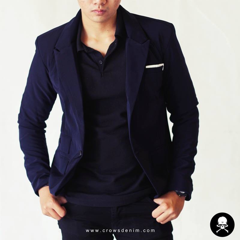 Jual Jas Pria | Jas Cowok | Jas Formal Biru Navy | SK-84 | FC | Shopee ...