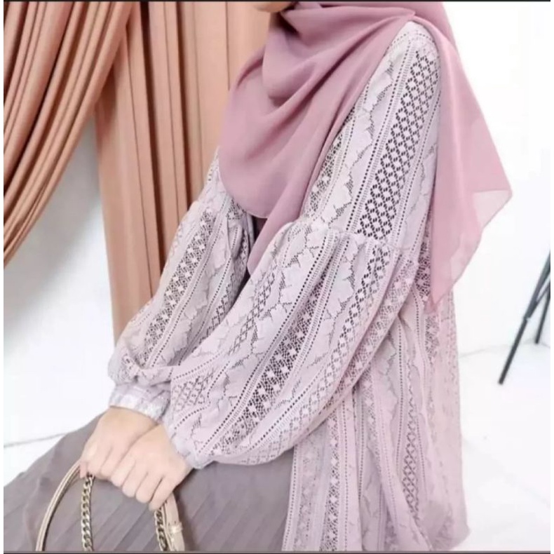 Jual Outer brokat/Cardi broklat brokat original/Cardigan brokat salur ...