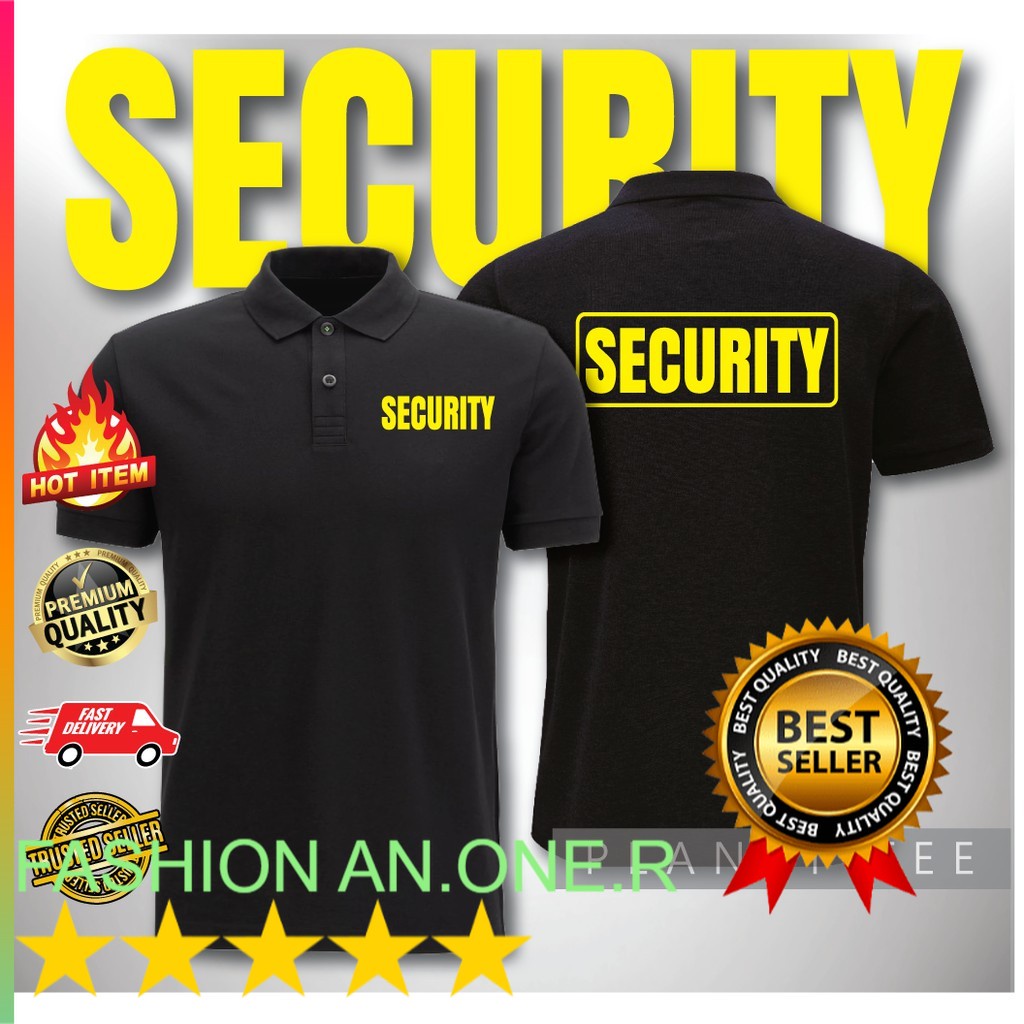 Jual POLO LOGO SECURITY Polo Collar Shirt Baju Sekuriti Ready Stock ...