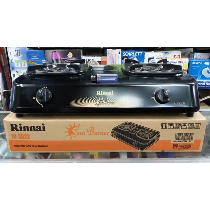 Jual Rinnai Ri-302S Kompor Gas 2 Tungku Sun Burner (Ukuran Mini) | Shopee Indonesia
