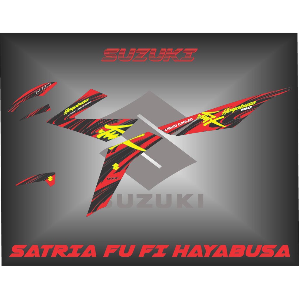 Jual Stiker striping suzuki satria fu fi injeksi hayabusa | Shopee ...