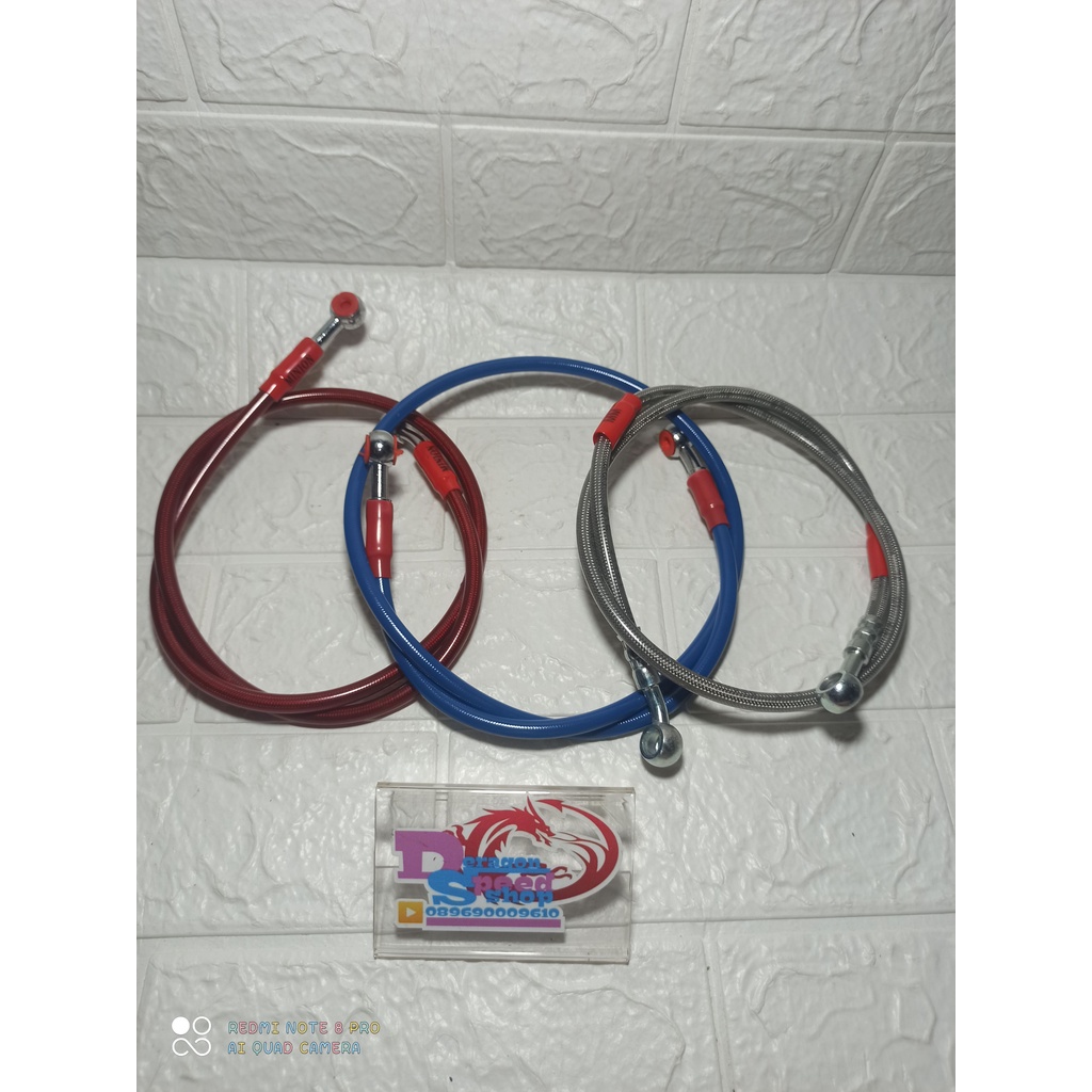Jual selang rem polos carbon karbon serat 90 cm selang model tdr ...