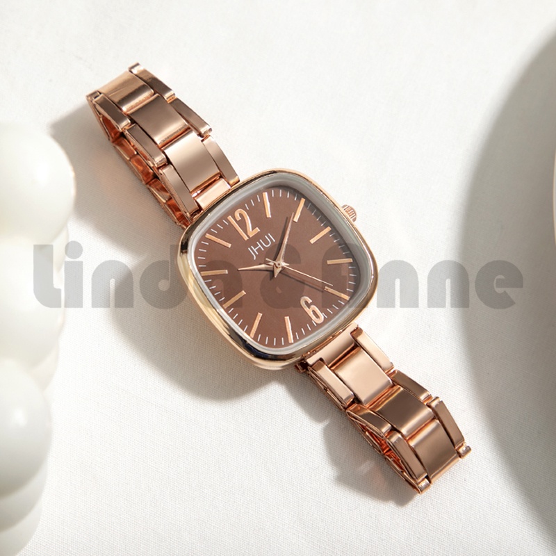 Jual Jam Tangan Analog Wanita Strap Stainless Steel Gaya Elegan Fashion ...