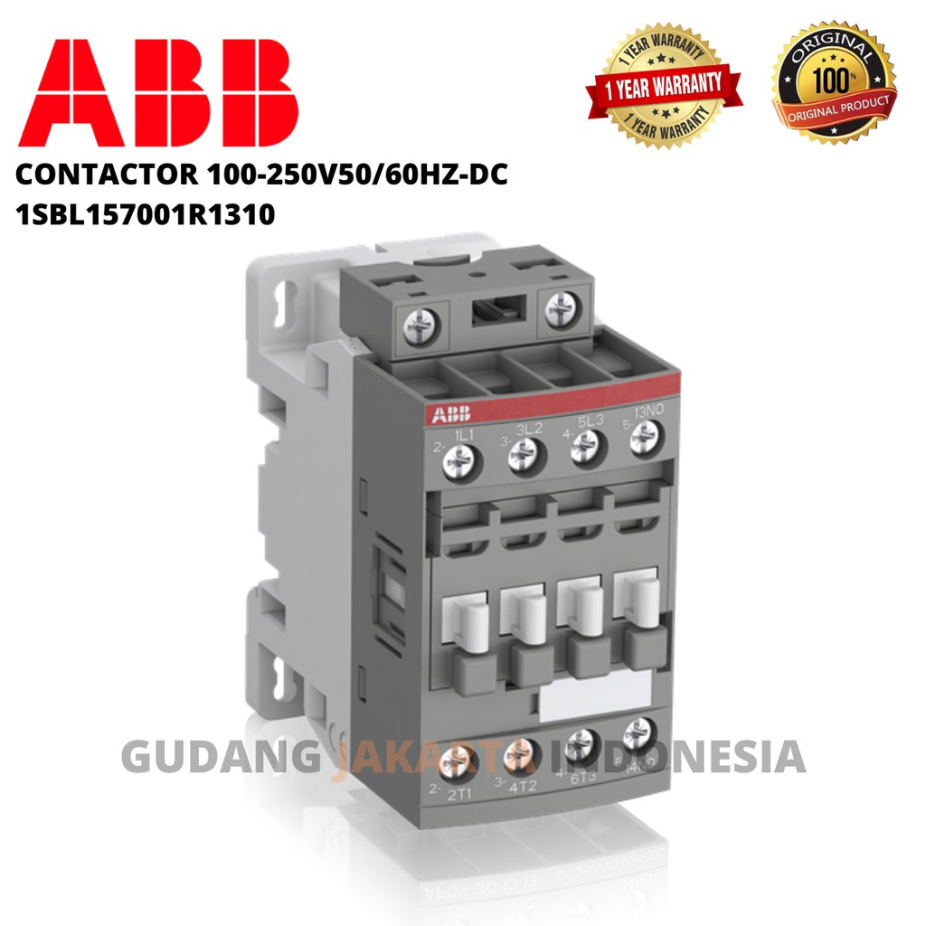 Jual ABB AF12-30-10-13 100-250V50/60HZ-DC Contactor 1SBL157001R1310 | Shopee Indonesia