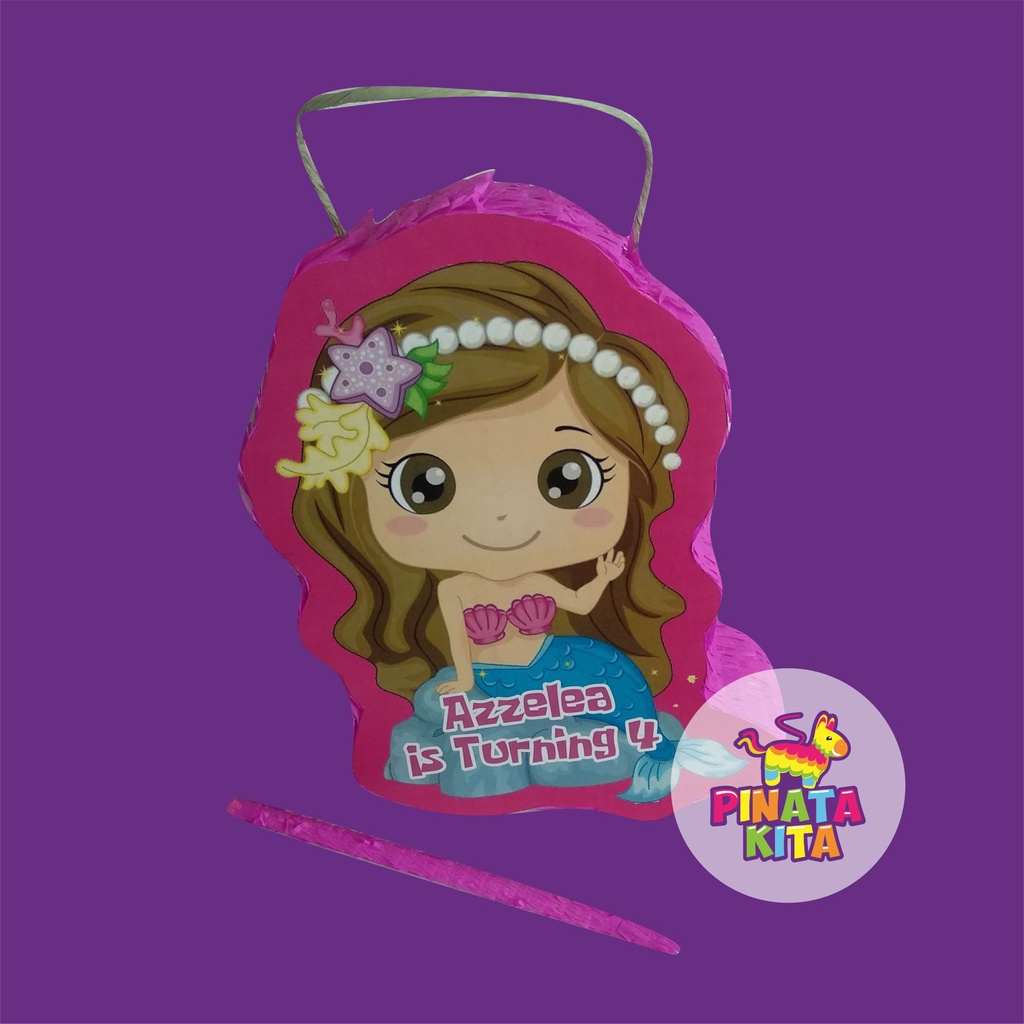 Jual pinata putri duyung / pinata mermaid mini / pinata mermaid mini ...