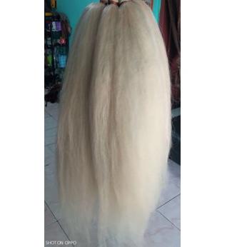 Jual Best Seller.. Rambut Cemara Polos,Warna Putih Tulang,Ukuran 90 Cm ...