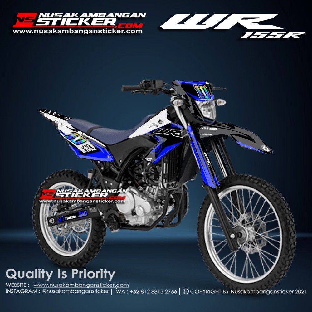 Jual Stiker WR 155R 10 Biru Putih | Shopee Indonesia