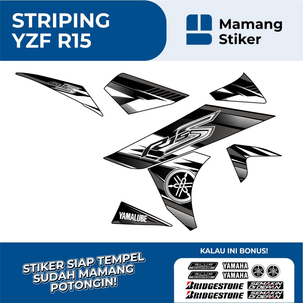 Jual STRIPING YAHAMA R15 V2 SEMIFULLBODY GRAFIS (11) RACING/STICKER ...