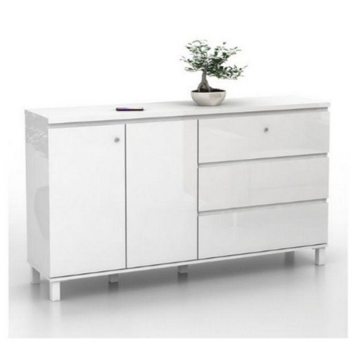Jual Lemari Buffet Nilsen SB series White glossy bufet bupet kayu ...