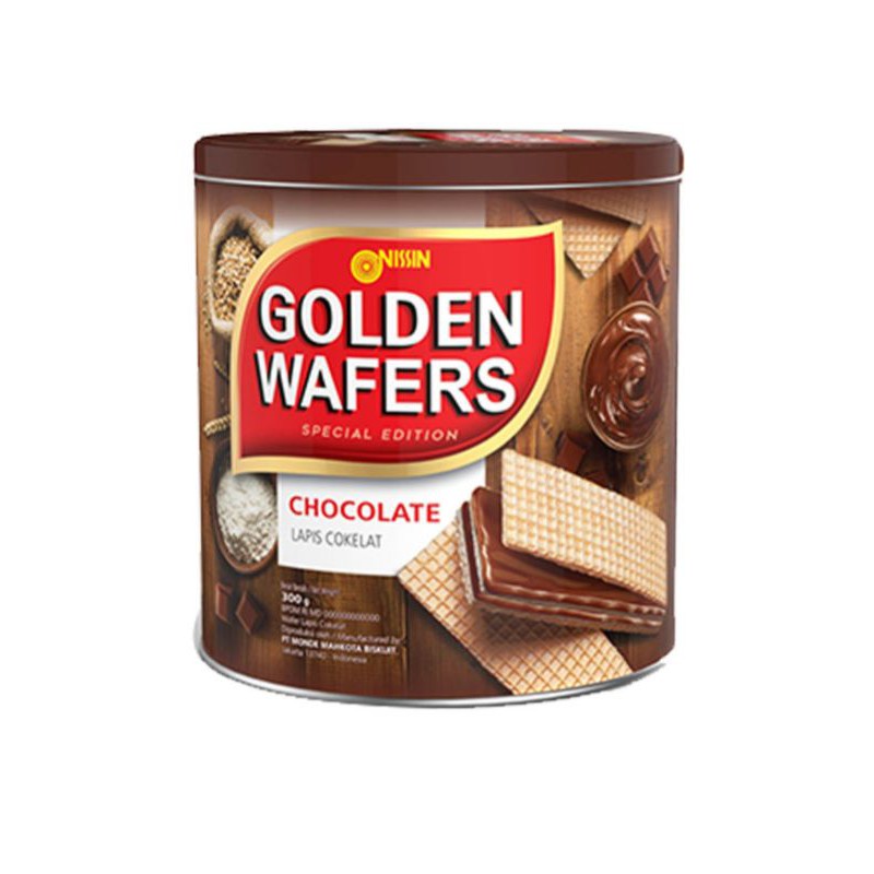 Jual NISSIN GOLDEN WAFER 300G 1 crtn 6 Kaleng | Shopee Indonesia