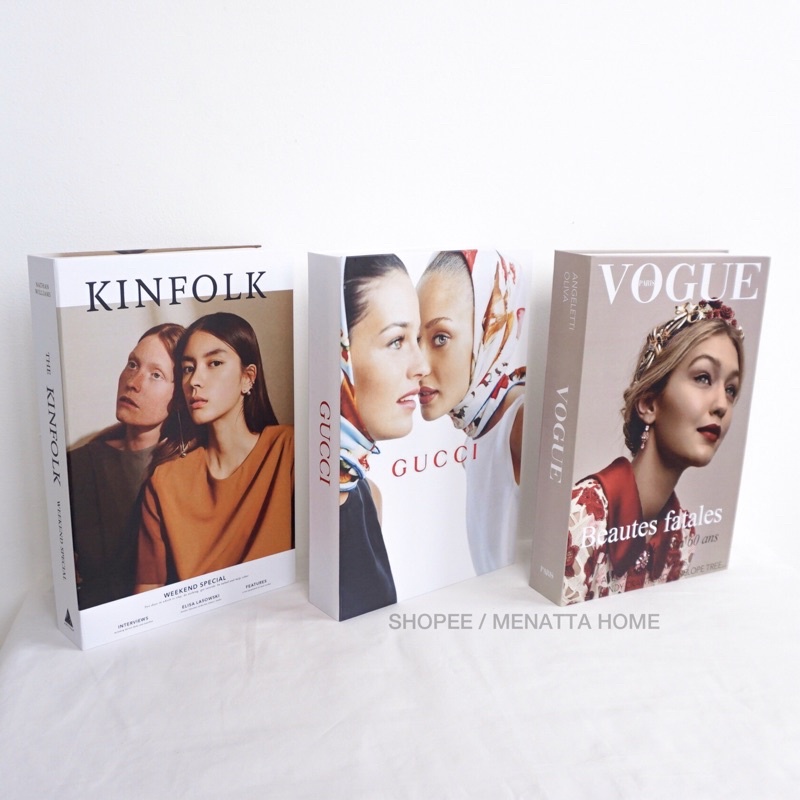 Jual DUMMY BOOK SET 3pcs - BUKU DEKORASI MAJALAH BUKU PALSU AESTHETIC ...