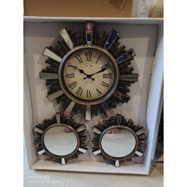 Jual Informa jam dinding set 3 pcs / wall clock set of 3 pcs | Shopee ...