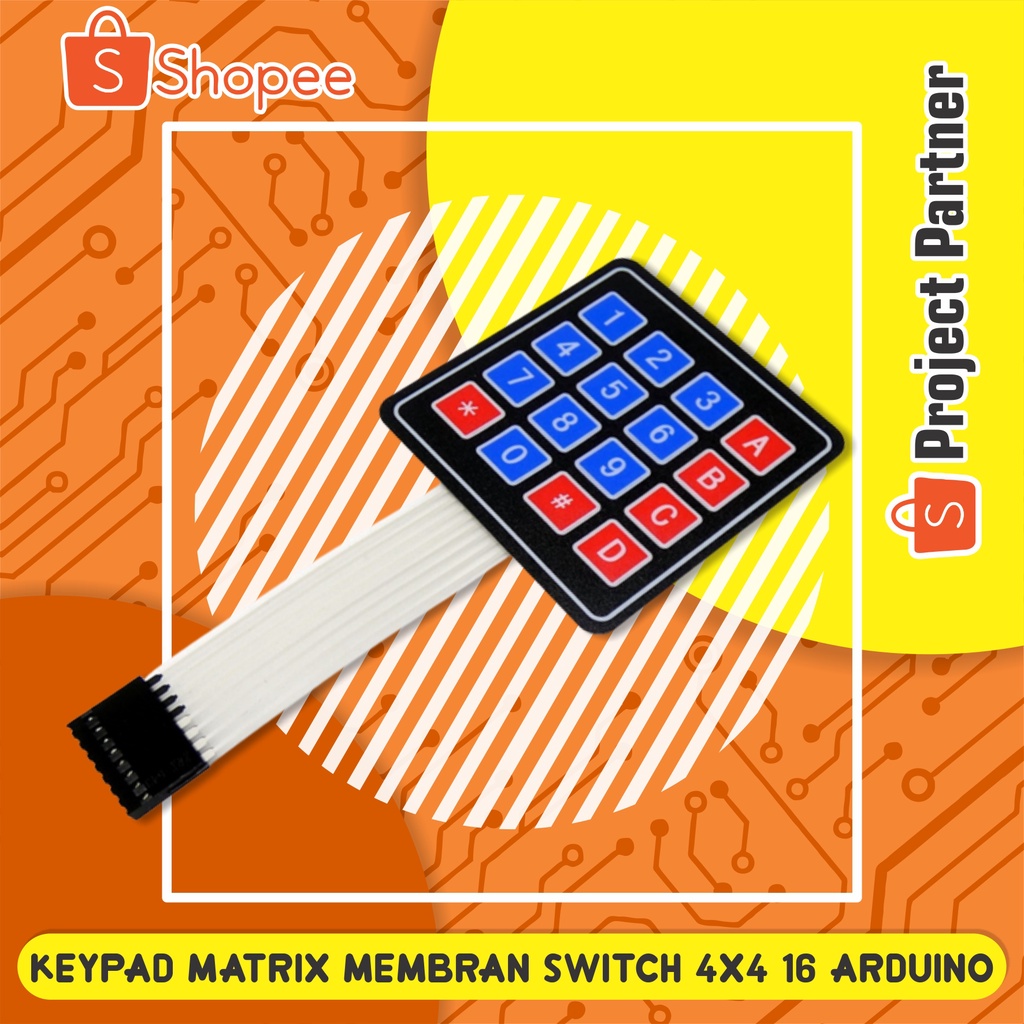 Jual Tombol matrix Keypad matrix Membran SWITCH 4x4 16 Arduino Uno Mega ...