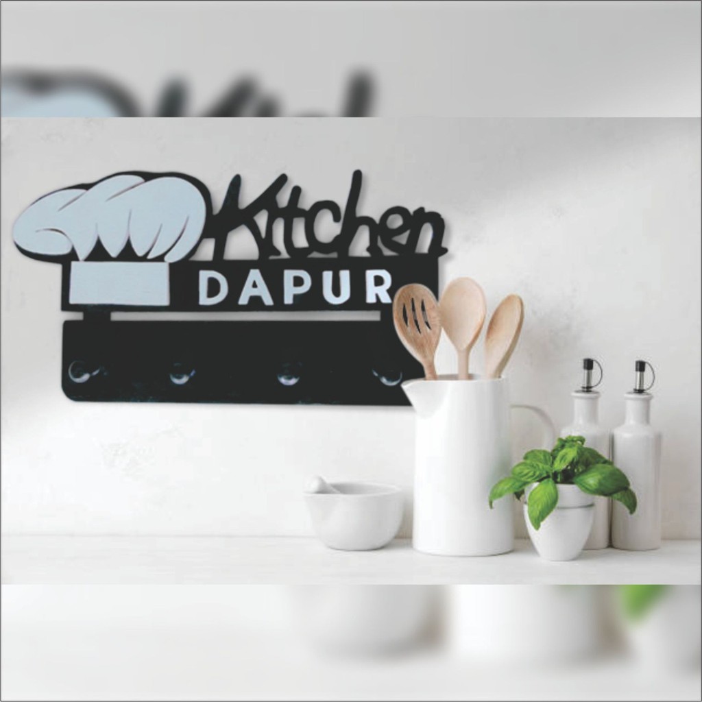 Jual Gantungan Rak Dapur Kitchen Topi Koki Capstok Pajangan Ukiran ...