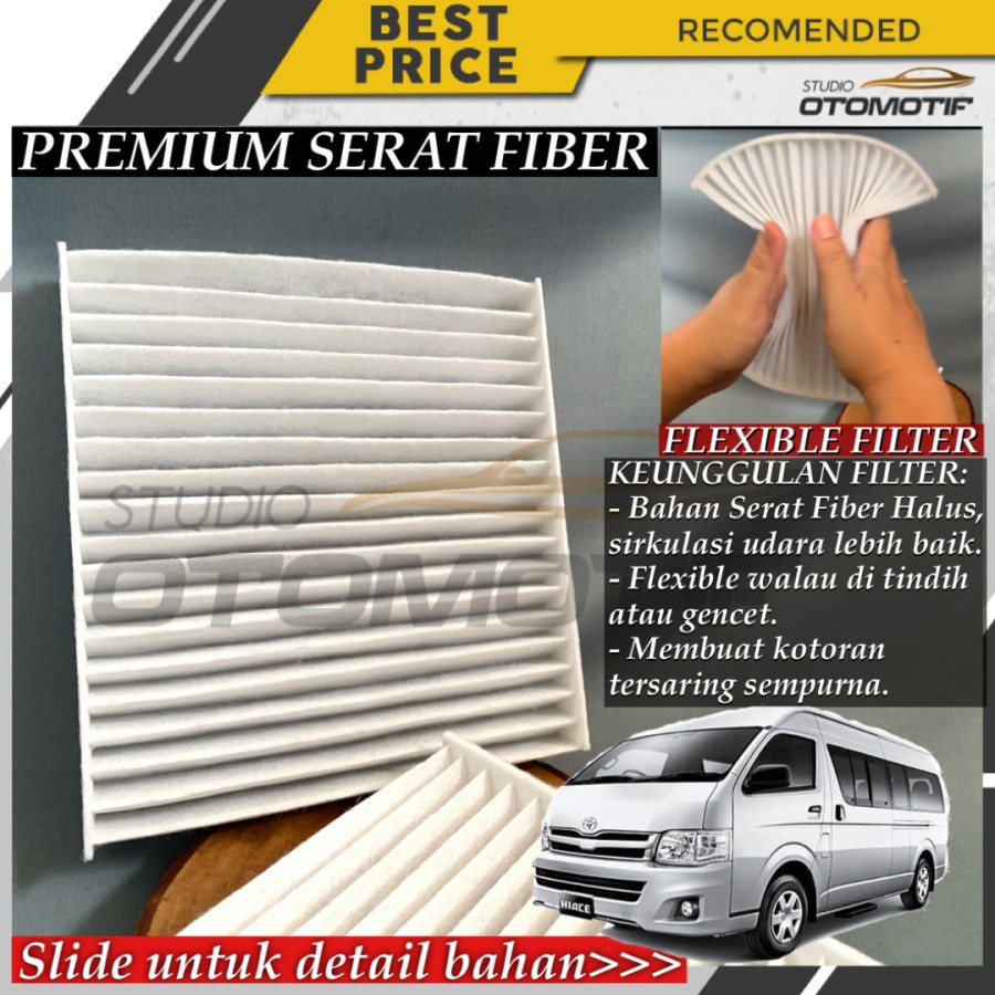 Jual FILTER AC TOYOTA HIACE SERAT FIBER FIBERGLASS FILTER CABIN HIACE ...