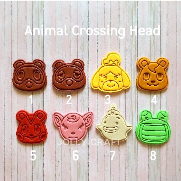 Jual Cookie cutter ANIMAL CROSSING HEAD 1-8 (pilih 1 motif) | Shopee ...