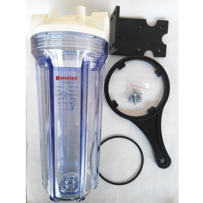 Jual DUDUKAN FILTER AIR 10 inch Bening Transparan HOUSING WATER FILTER ...