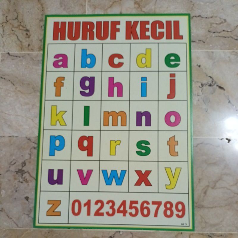 Jual Poster Huruf Angka Belajar anak. Poster huruf kecil | Shopee Indonesia