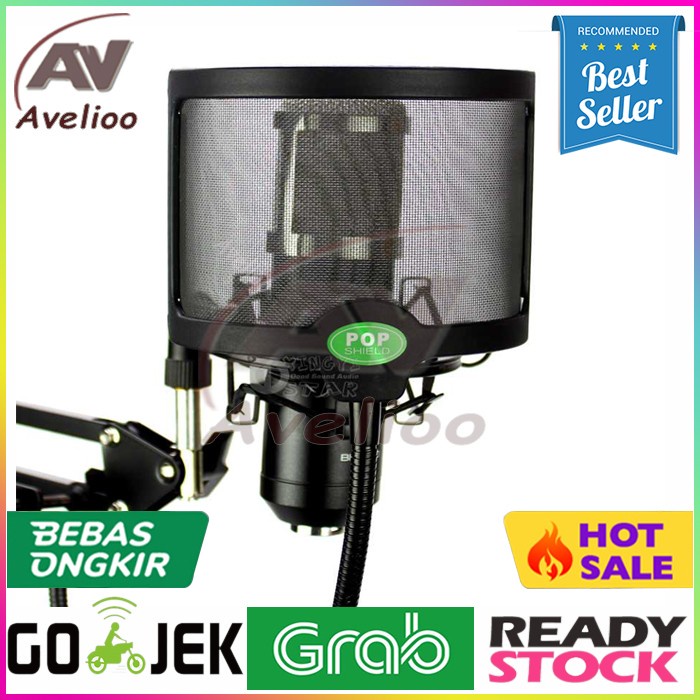 Jual Metal Flexible Pop Filter Windshield Microphone Penyaring Mic ...
