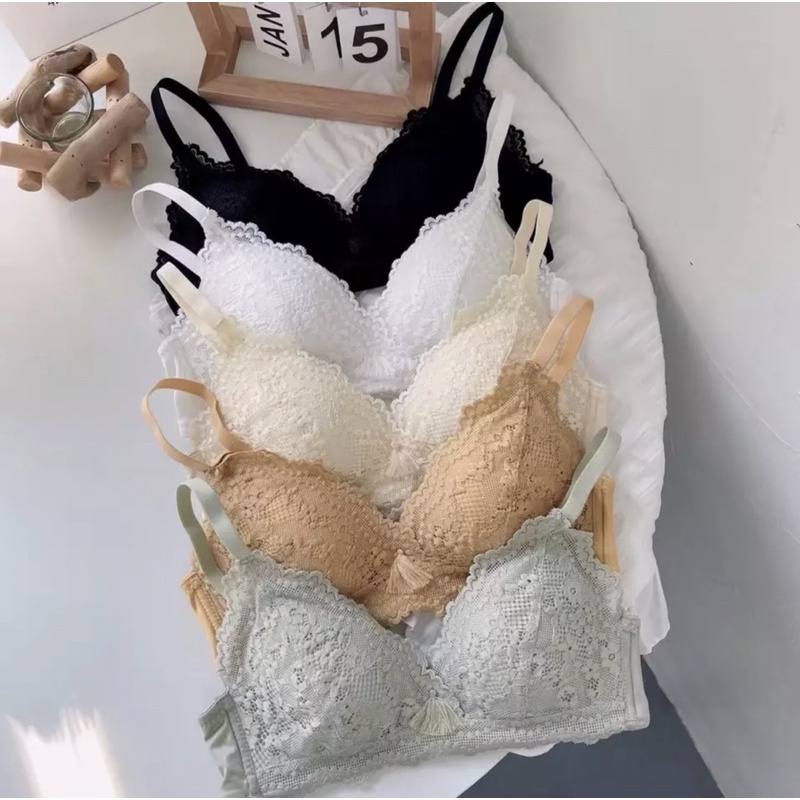 Jual Premium Quality BH Push Up Bra Seamless Lace Busa Tanpa Kawat ...