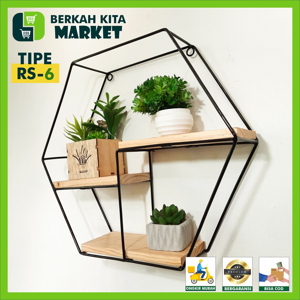 Jual [COD] Rak Dinding Besi Minimalis Dekorasi Dinding Hiasan Dinding ...