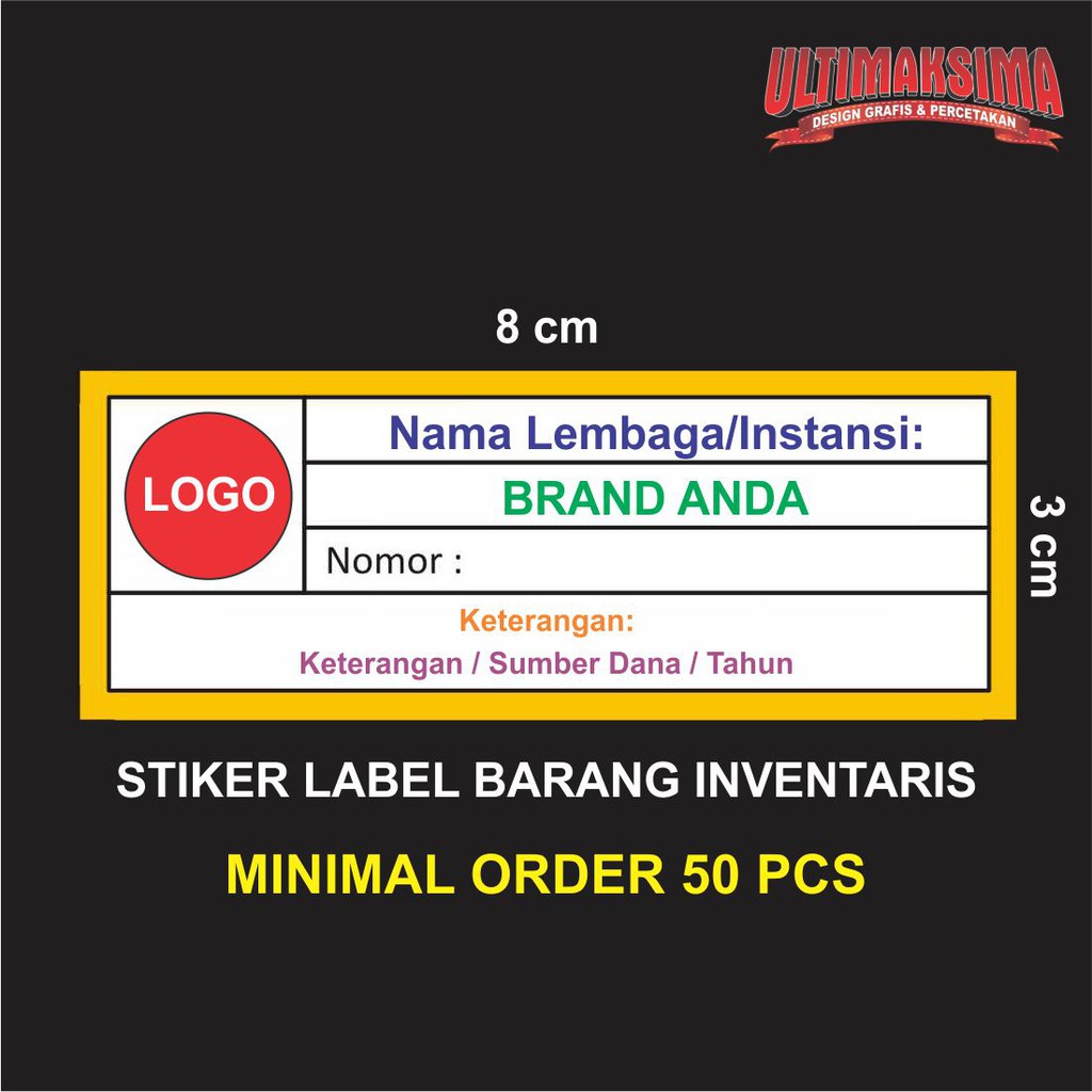 Jual Stiker Cromo Label untuk Barang Inventaris Kantor/Sekolah | Shopee ...