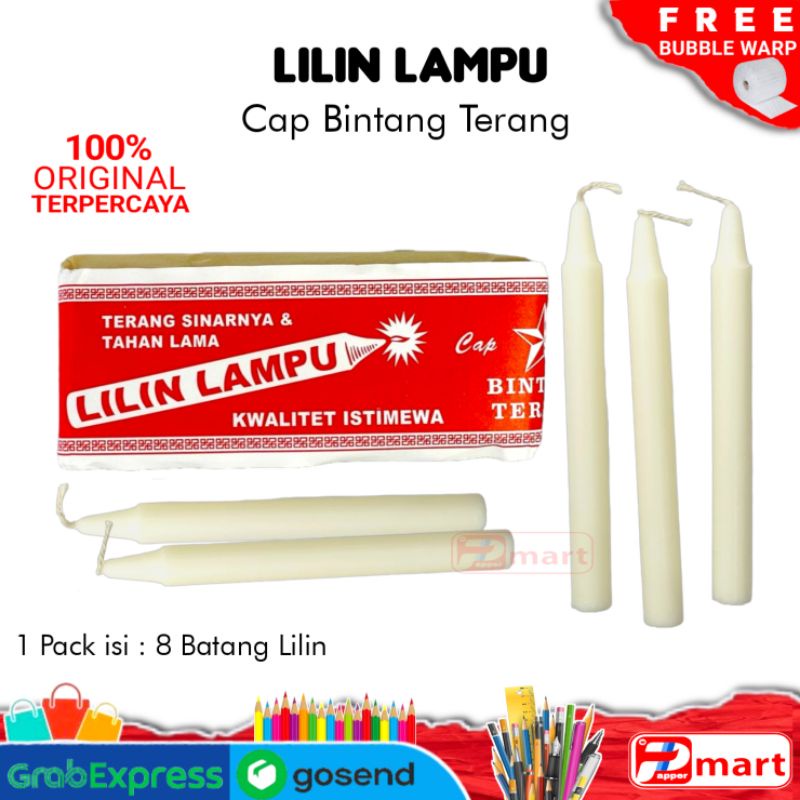 Jual Lilin Lampu Cap Bintang Terang / Lilin Lampu Mati / Lilin Putih ...