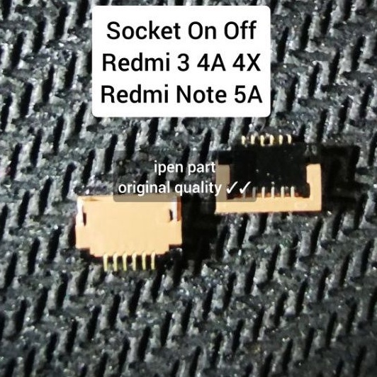 Jual Socket On Off Redmi 3S 4A 4X Note 5A Touchscreen Volume Power ...