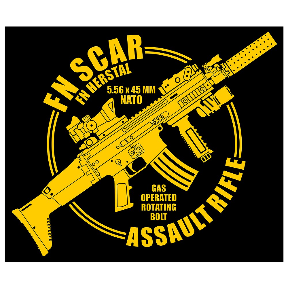 Jual FN SCAR Supressor Two Stripes Cutting Sticker | Shopee Indonesia