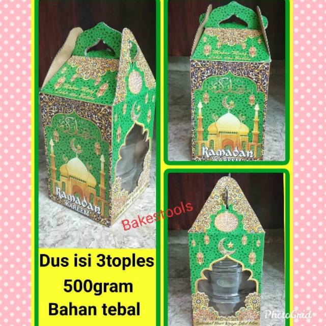 Jual Dus Lebaran utk 3 Toples @500 gr, isi 10 pcs | Shopee Indonesia