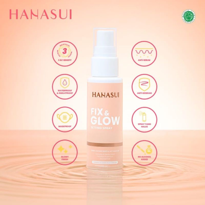 Jual HANASUI FIX & GLOW SETTING SPRAY | Shopee Indonesia
