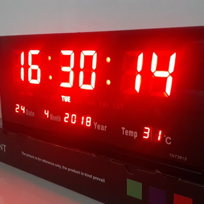 Jual Promo JAM DINDING DIGITAL LED TYPE TNT3615 (Merah) - Merah ...