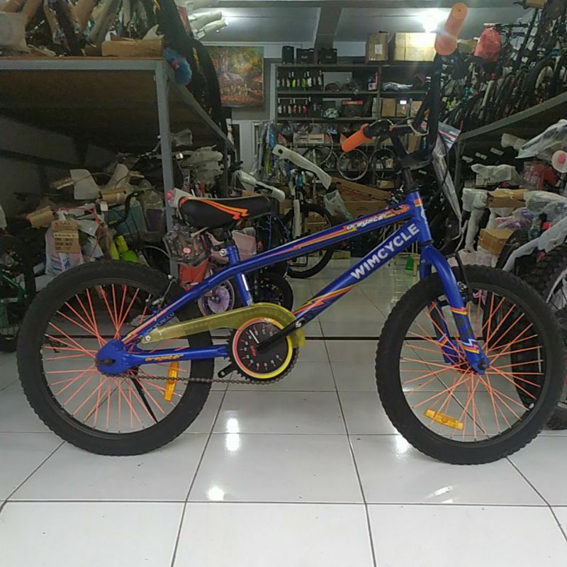 Jual Sepeda BMX 20 Wimcycle Dragster BLUE | Shopee Indonesia
