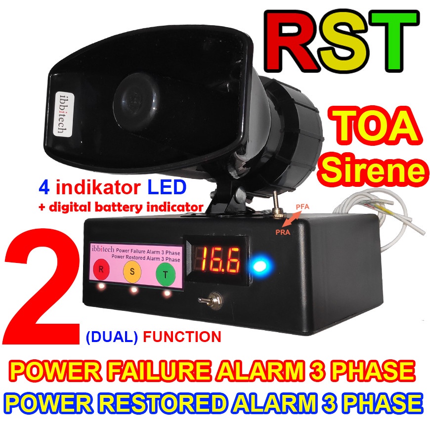 Jual POWER FAILURE ALARM Power Restored Alarm 3 Phase Listrik Dual ...