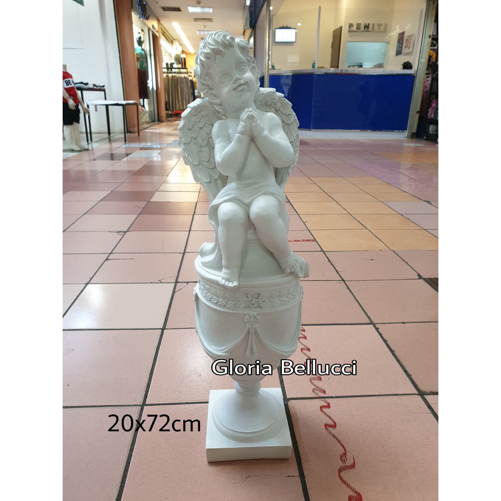Jual patung pajangan angel doa makam dekorasi taman kebun malaikat ...