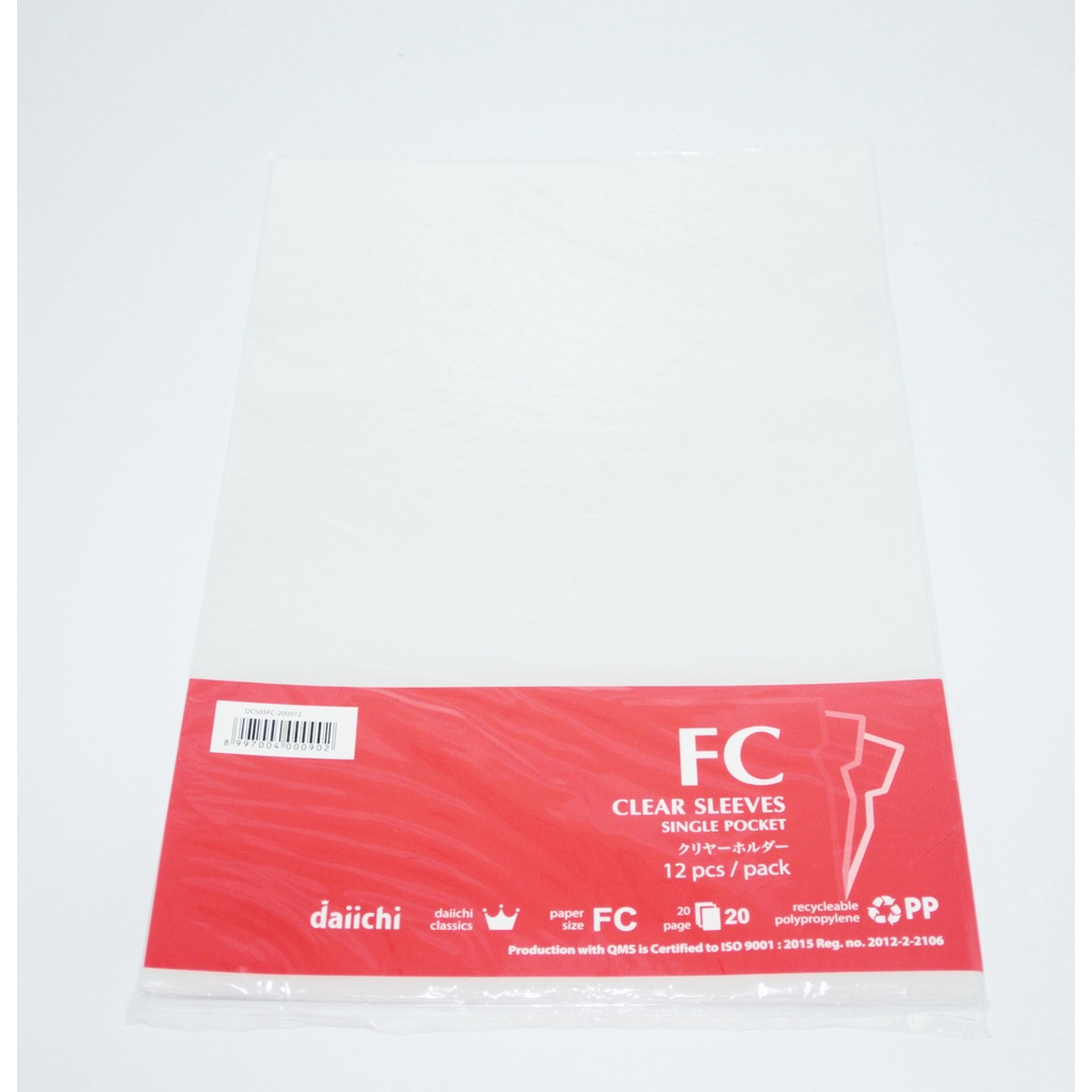 Jual Map Clear Sleeves Daiichi Ukuran Folio Bening Isi 12 | Shopee ...