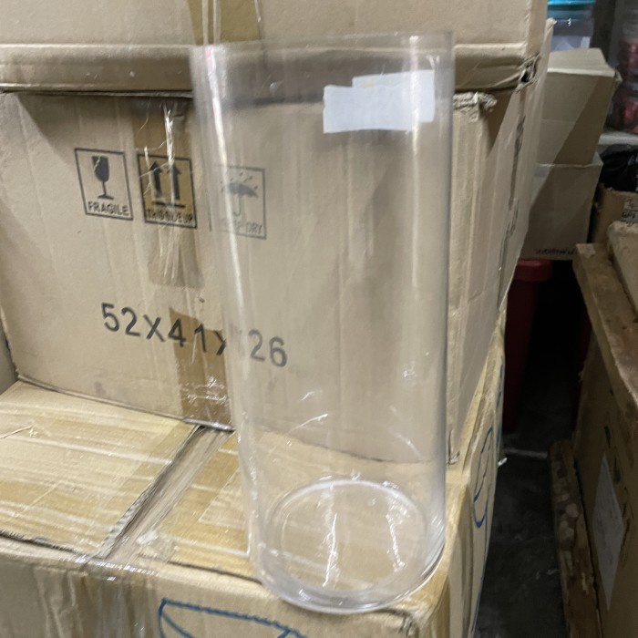 Jual vt-1230 vas bunga kaca tinggi 30cm lebar 12cm tabung murah best ...